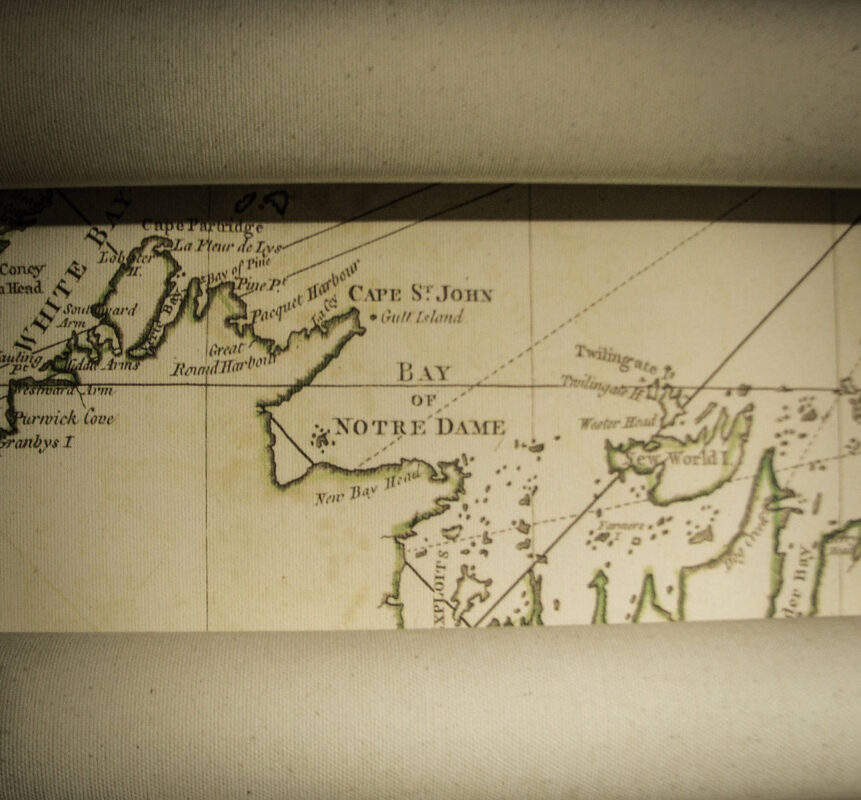 Newfoundland Old Map (1775) by James Cook | Antique Finials