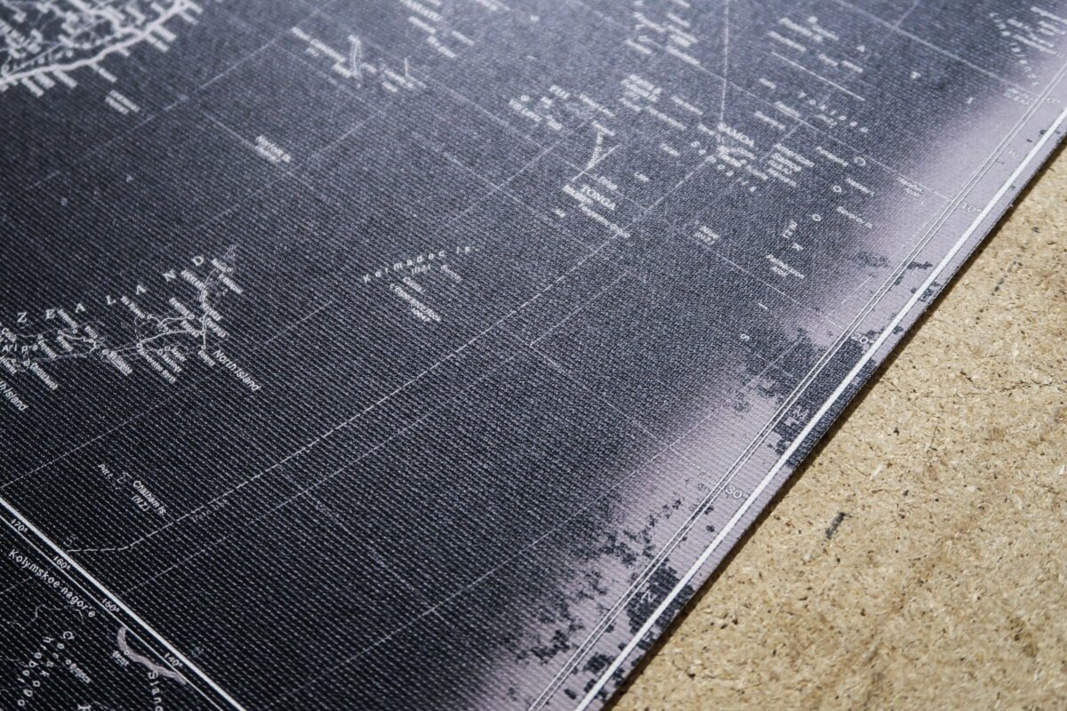 Breathtaking Vintage Black World Map | Oldmapster | Shop Now