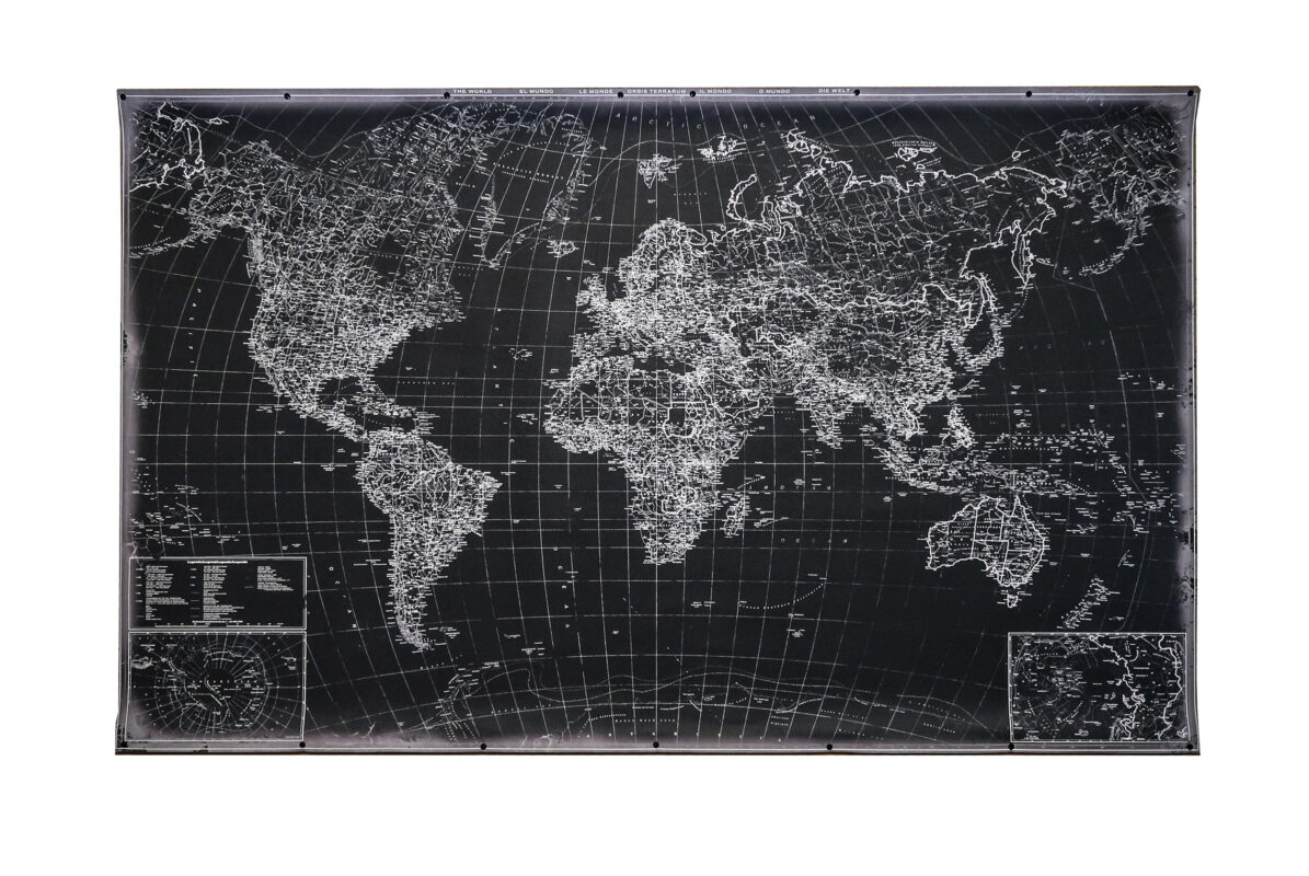 Breathtaking Vintage Black World Map | Oldmapster | Shop Now