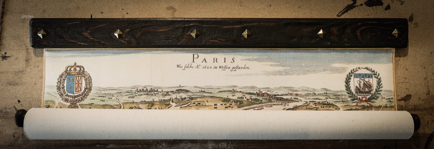Vintage Paris Map (1620), 28”x22”, Historical France Map