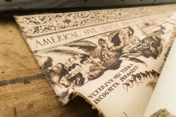 Rare Old Map of America 1562 | Hand-Carved Oak | Oldmapster