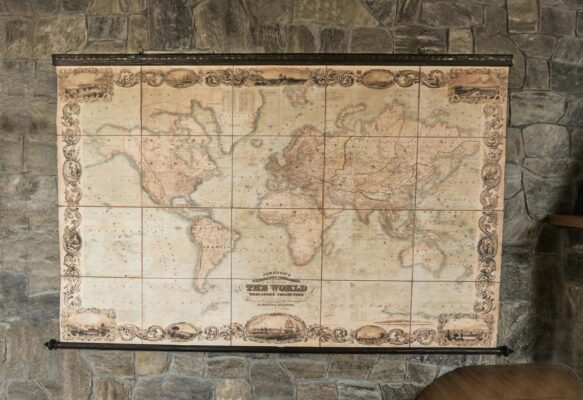 Amazing World Map (1800), 90”x60”, Victorian Style