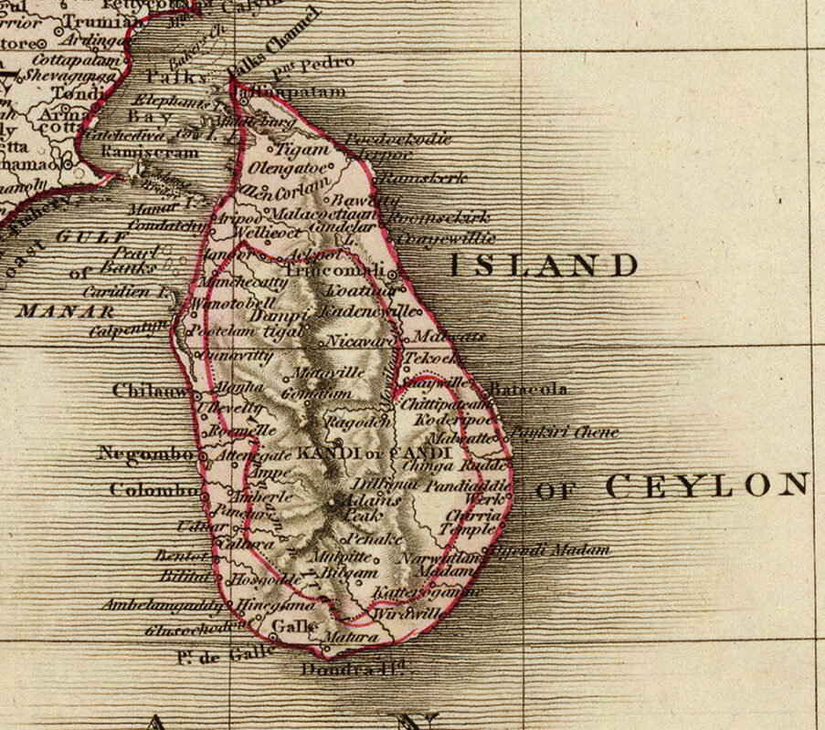 Old Map of India 1800 | Hindustan, Tibet, Ceylon | Shop Now